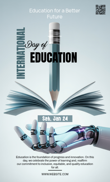 Maximalist International Day Of Education Us Legal Template | PosterMyWall