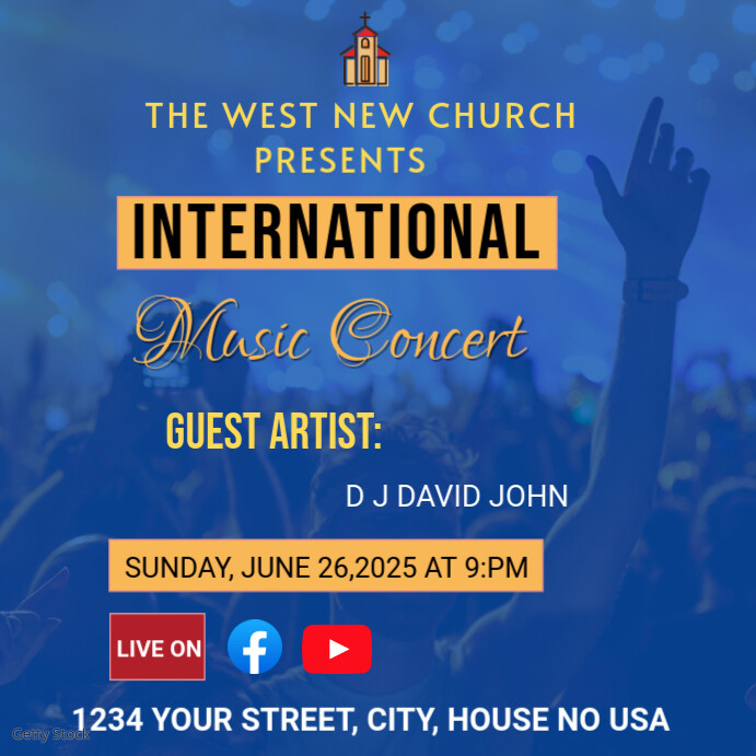 Maximalist International Music Concert Event Template | PosterMyWall