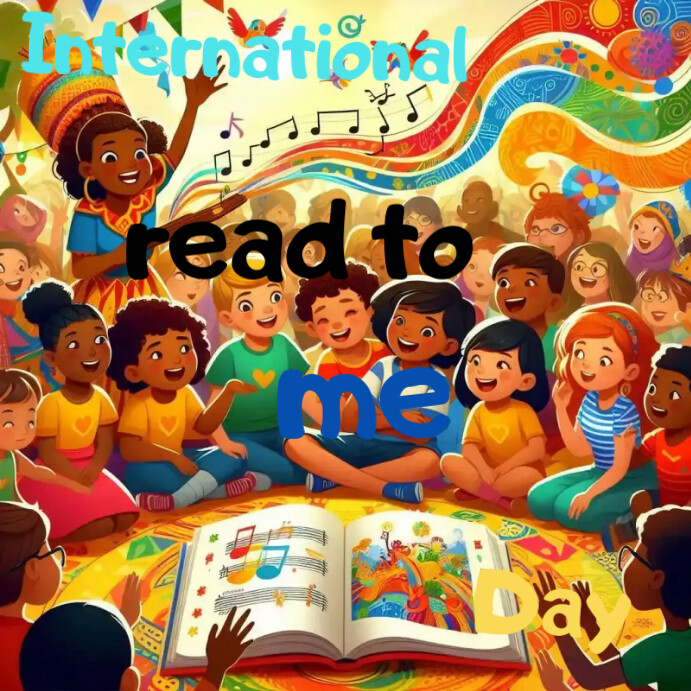 Maximalist International Read To Me Day Instagram Post Template ...