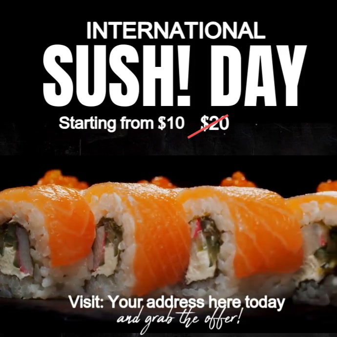 Copia de Maximalist International Sushi Day Instagram Post | PosterMyWall