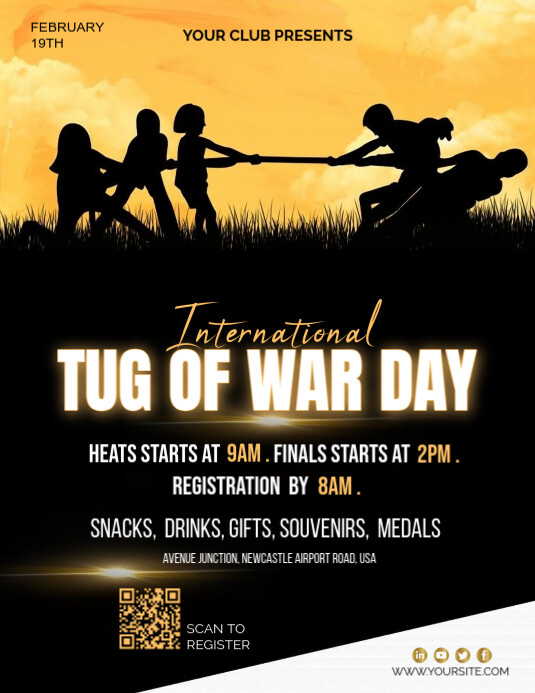 Copy of Maximalist International Tug Of War Day Event Flyer (us Letter ...