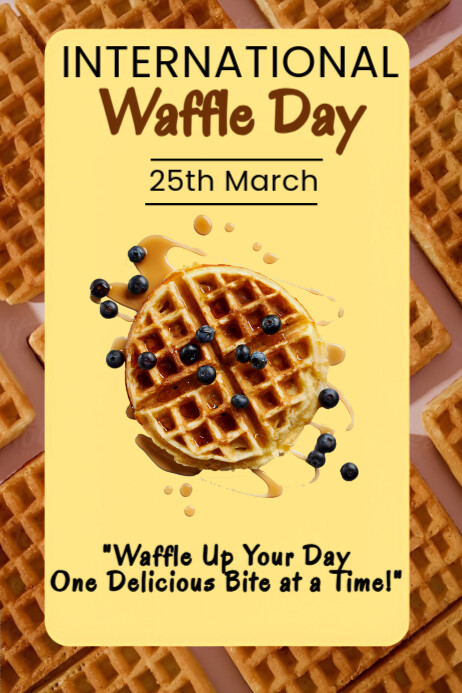 Copy of Maximalist International Waffle Day Poster | PosterMyWall