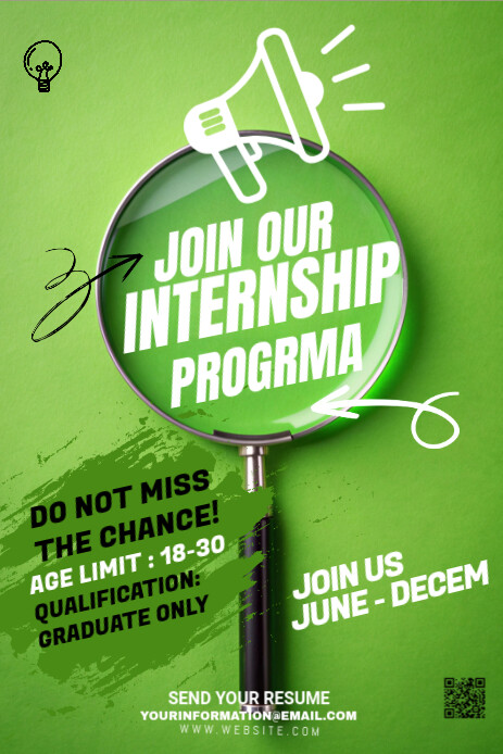 Maximalist Internship Pinterest Graphic Template | PosterMyWall