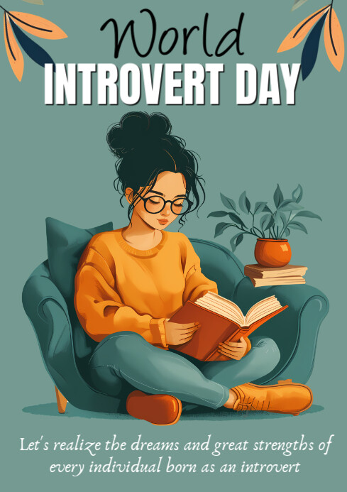Maximalist Introvert Day A4 Template | PosterMyWall