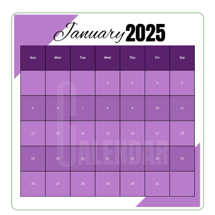Maximalist January 2025 Planner Instagram Post Template | PosterMyWall