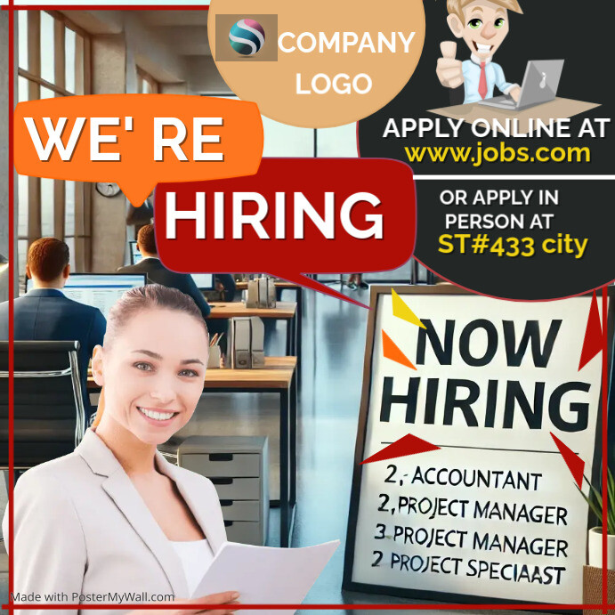 Copy of Maximalist Job Hiring Template Instagram Post | PosterMyWall
