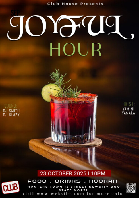 Modèle Maximalist Joyful Hour A4 | PosterMyWall