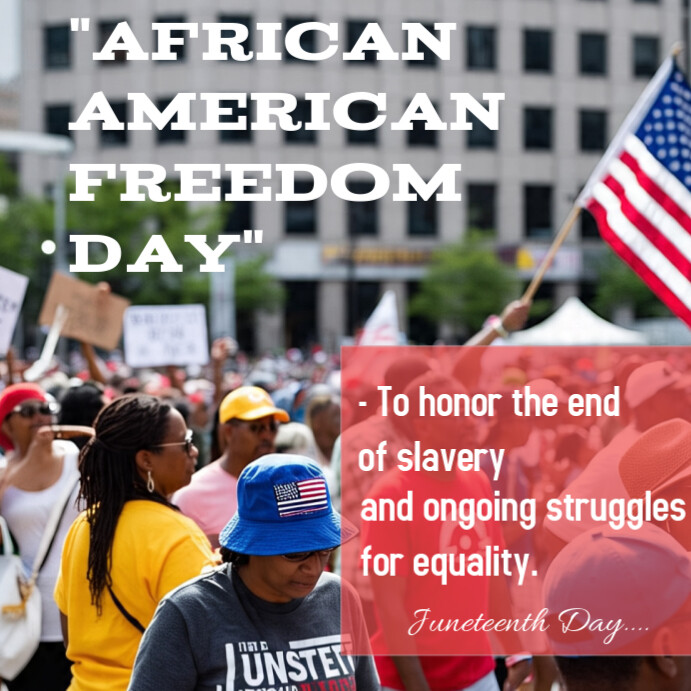 Maximalist Juneteenth National Independence Day Celebration Instagram Post Template | PosterMyWall