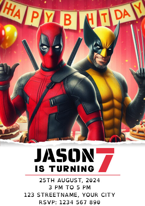 Copy of Maximalist Kids Birthday A4 | PosterMyWall