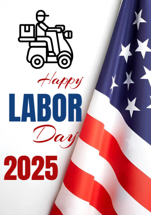 Plantilla de Maximalist Labor Day A4 | PosterMyWall