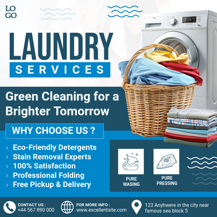 Maximalist Laundry Services Instagram Post Template | PosterMyWall