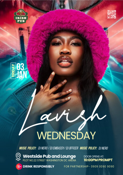 Copy of Maximalist Lavish Wednesday Party Design Template A4 | PosterMyWall