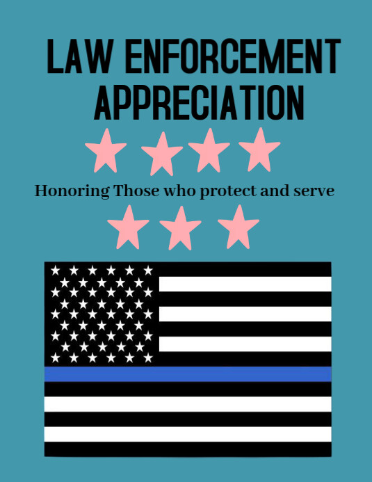 Maximalist Law Enforcement Appreciation Flyer (us Letter) Template ...