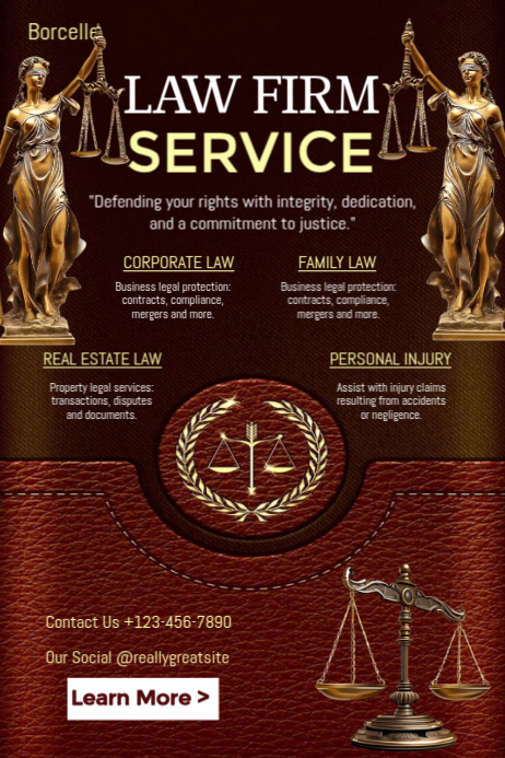 Maximalist Law Firm Services Ad Poster Template | PosterMyWall