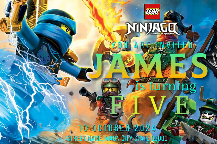 Copy of Maximalist Lego Birthday Poster | PosterMyWall