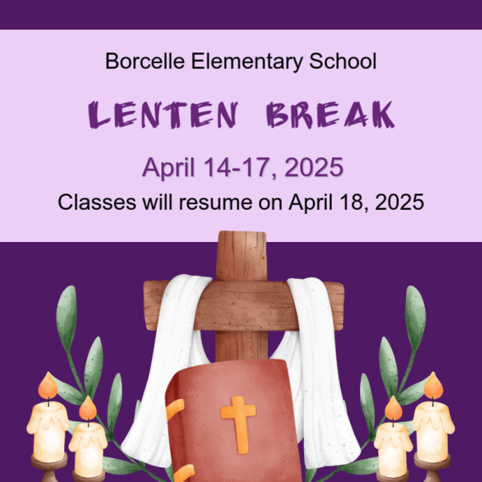 Maximalist Lenten Break Instagram Post Template | PosterMyWall