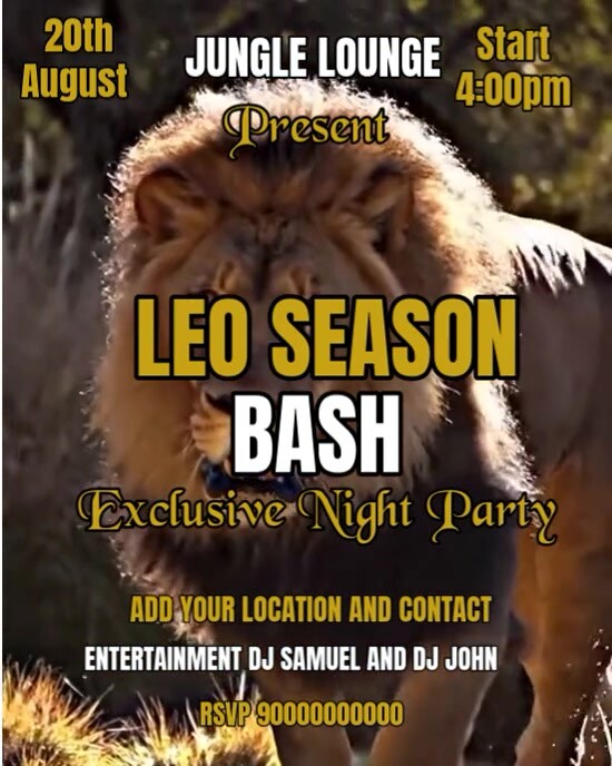 Plantilla de Maximalist Leo Zodiac Birthday Instagram Portrait ...