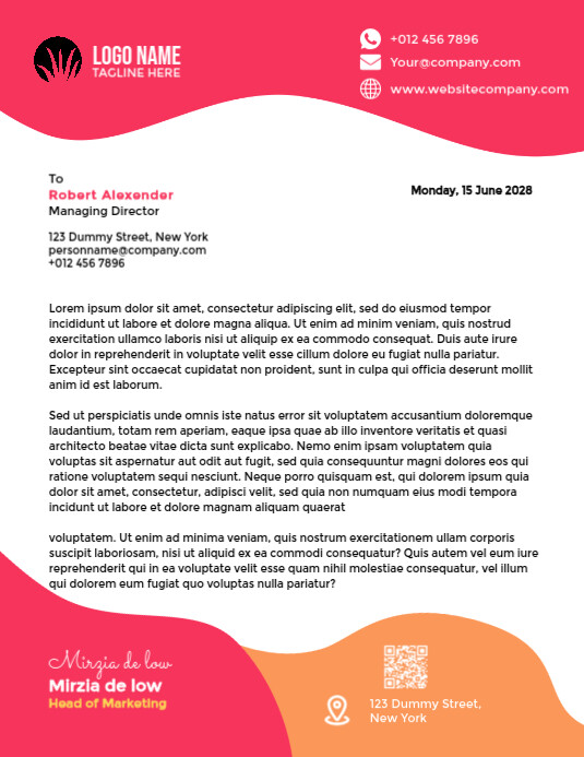 Maximalist Letterhead Design Template Flyer (us Letter) | PosterMyWall