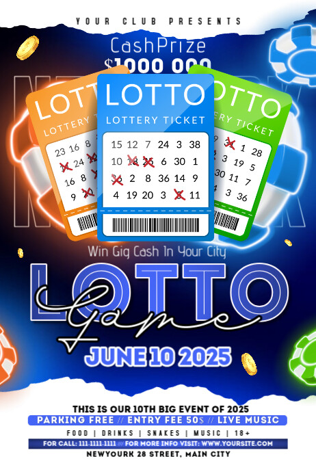 Maximalist Lotto Game | Lotto Game 2025 Poster Template | PosterMyWall