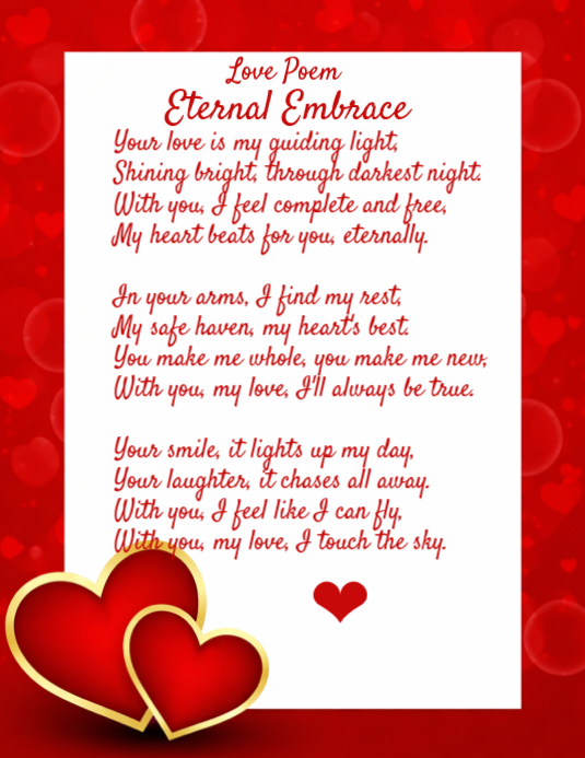 Maximalist Love Poem Flyer (us Letter) Template | PosterMyWall