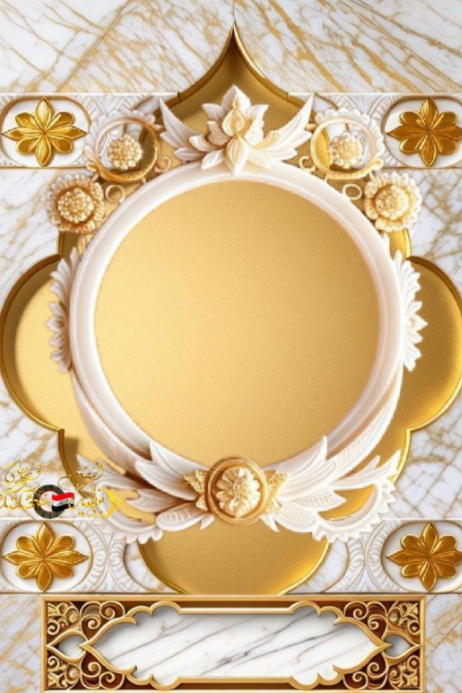 Maximalist Luxury Gold Marble Thai Ornamental Frame Poster Template ...