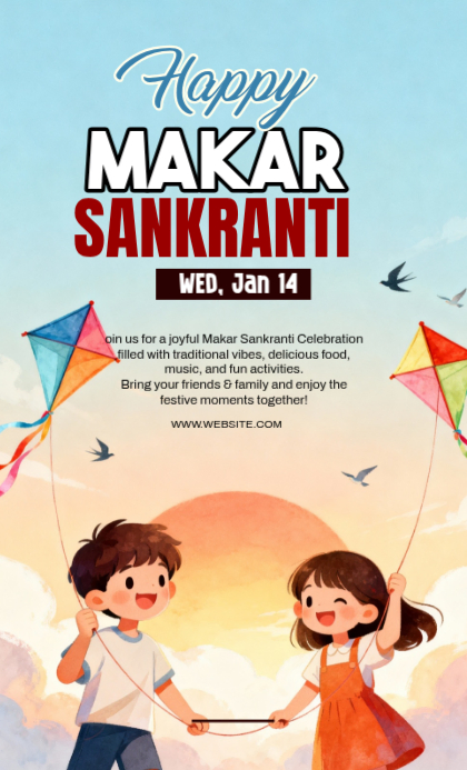 Copy of Maximalist Makar Sankranti Us Legal | PosterMyWall