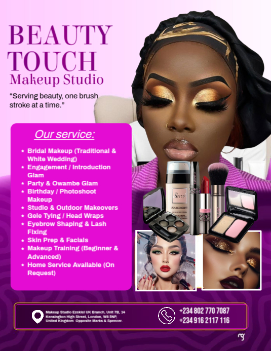 Maximalist Makeup Studio Promotion Template Design Flyer (us Letter ...
