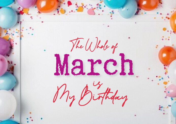 Copy of Maximalist March Birthdays A4 | PosterMyWall