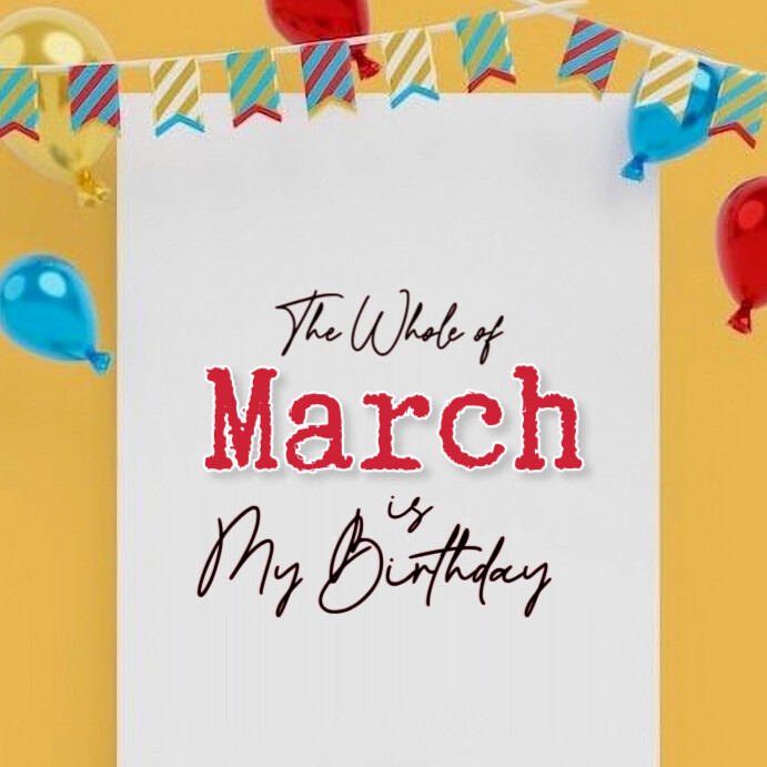 Modèle Maximalist March Birthdays Instagram Post | PosterMyWall