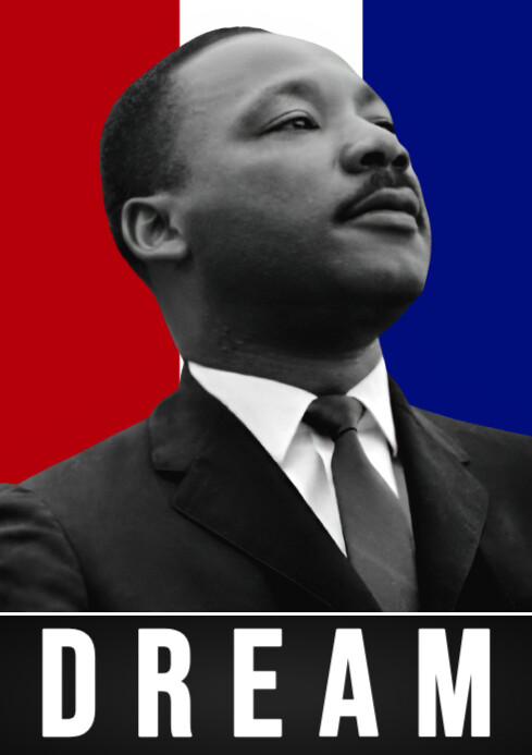 Maximalist Martin Luther King Day A4 Template | PosterMyWall