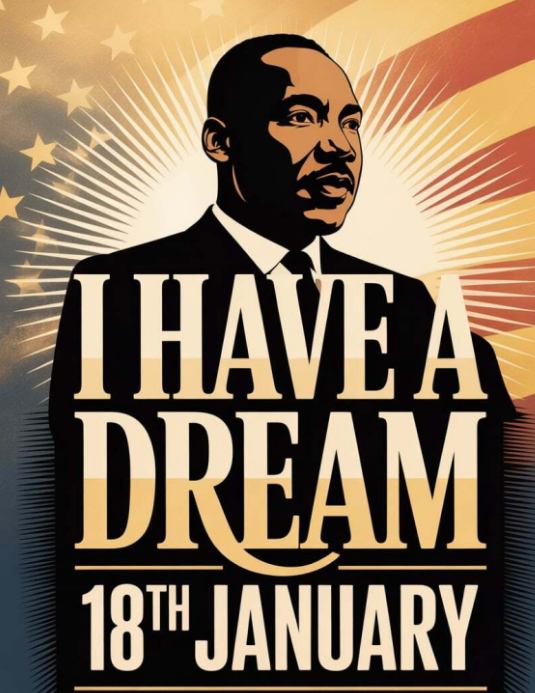 Plantilla de Maximalist Martin Luther King Jr Day Flyer (us Letter ...