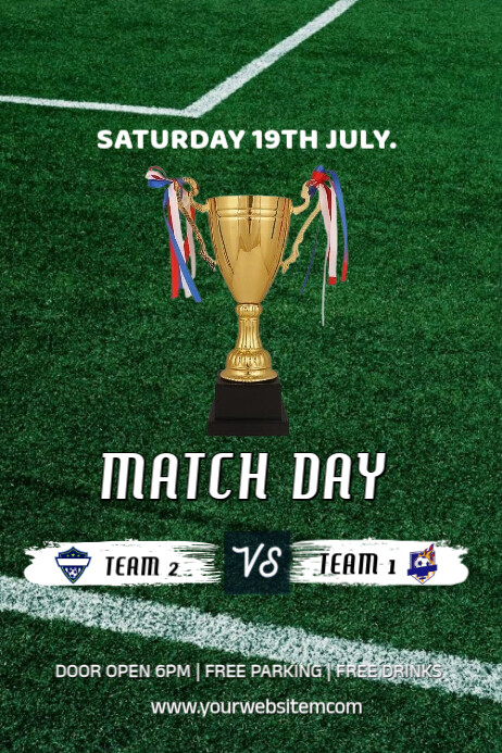 Maximalist Match Day Banner 4' × 6' Template | PosterMyWall