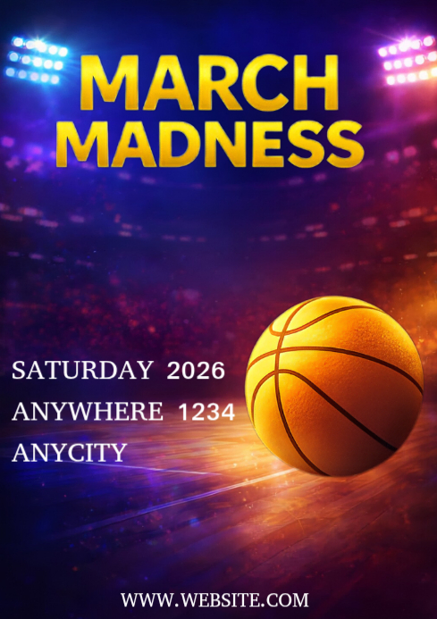 Maximalist Match Madness A4 Template | PosterMyWall