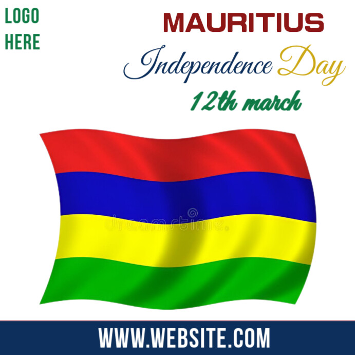 Plantilla de Maximalist Mauritius Independence Day Instagram Post | PosterMyWall