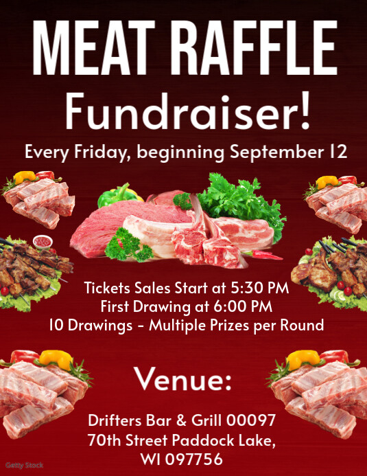 Copy of Maximalist Meat Raffle Flyer (us Letter) | PosterMyWall