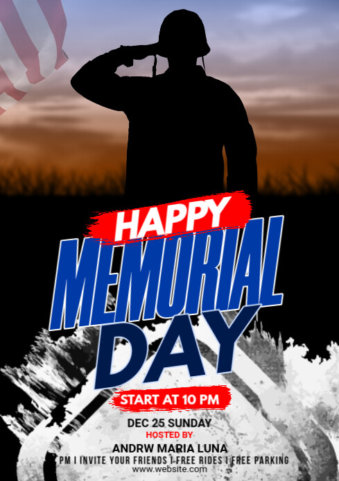 Maximalist Memorial Day A1 Template | PosterMyWall