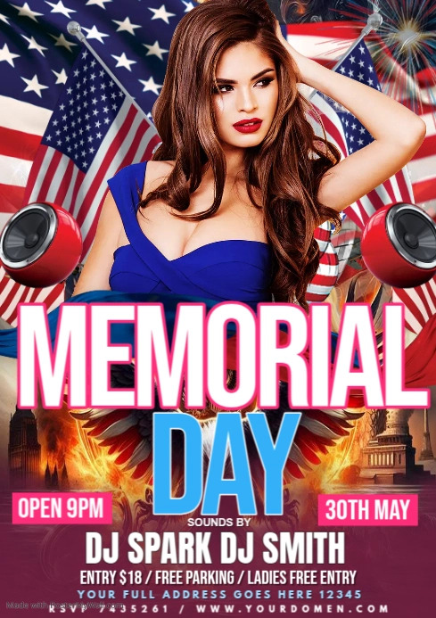 Plantilla de Maximalist Memorial Day A4 | PosterMyWall