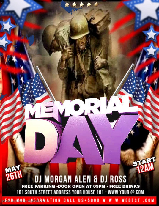 Copy of Maximalist Memorial Day Flyer (us Letter) | PosterMyWall