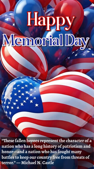 Maximalist Memorial Day Free Editable Social Media Template Flyer Instagram Story | PosterMyWall