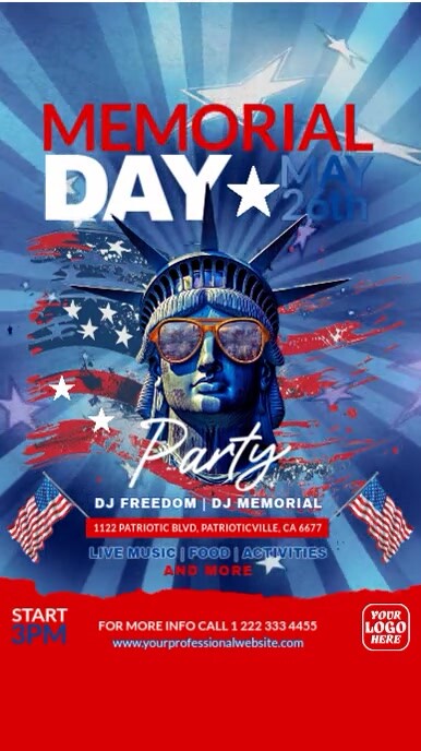 Maximalist Memorial Day Instagram Story Template | PosterMyWall