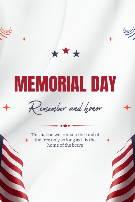 Maximalist Memorial Day Poster Templat | PosterMyWall