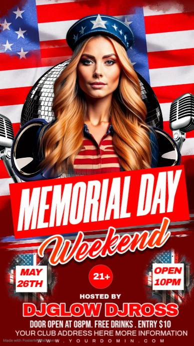 Maximalist Memorial Day Weekend Instagram Story Template | PosterMyWall