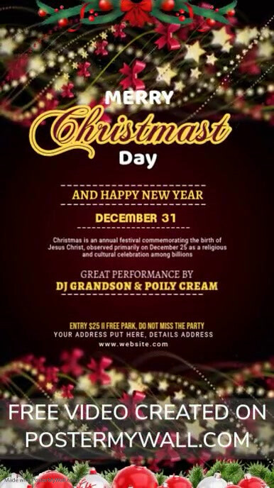 Modèle Maximalist Merry Christmas Digital Display Digital Display (9:16 ...