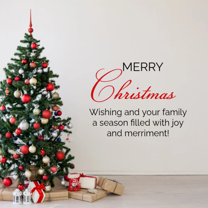 Maximalist Merry Christmas Greetings Instagram Post Template | PosterMyWall
