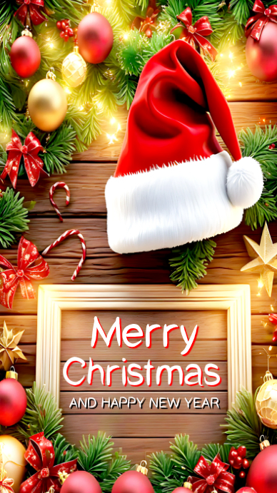 Copy of Maximalist Merry Christmas Party Digital Display (9:16 ...