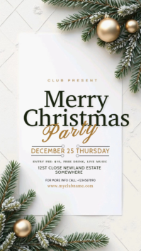 Maximalist Merry Christmas Party Invitation Whatsapp Status Template ...