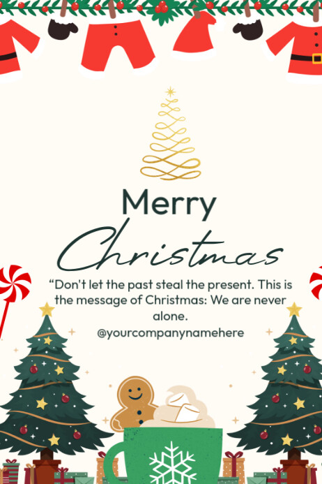 Maximalist Merry Christmas Poster Template | PosterMyWall