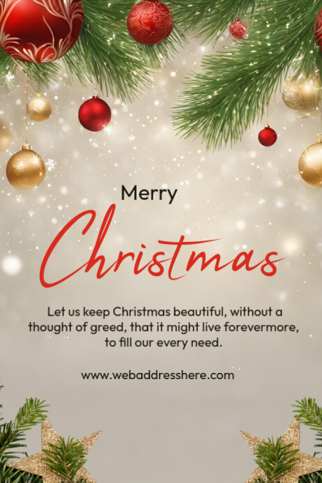 Maximalist Merry Christmas Poster Template | PosterMyWall