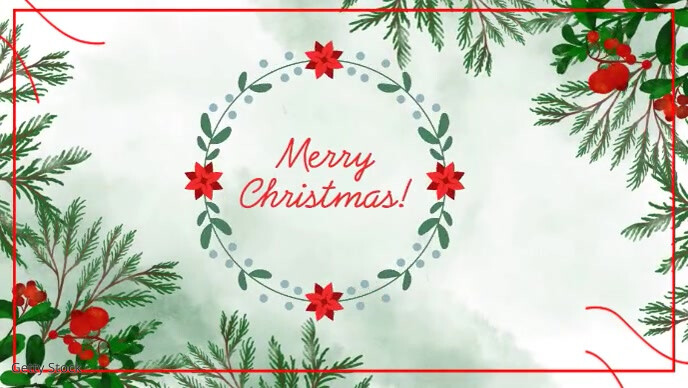 Maximalist Merry Christmas Youtube Thumbnail Template | PosterMyWall