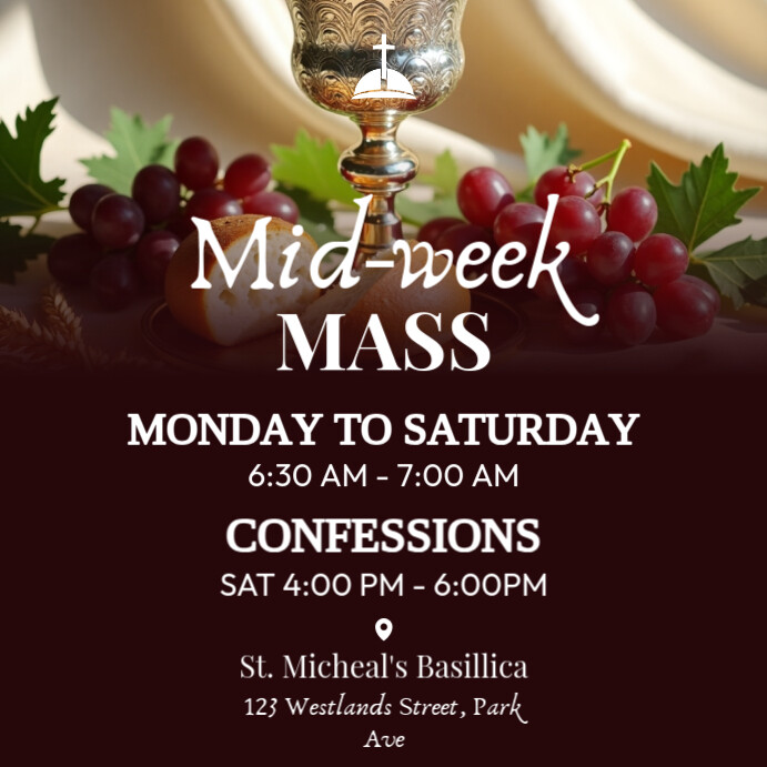 Copy of Maximalist Mid Week Mass Service Catholic Church Event ...